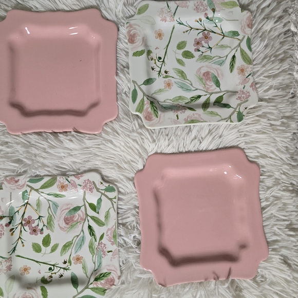 Sweet Laurel Dessert Plates | Dining | Sweet Laurel Pink And White ...
